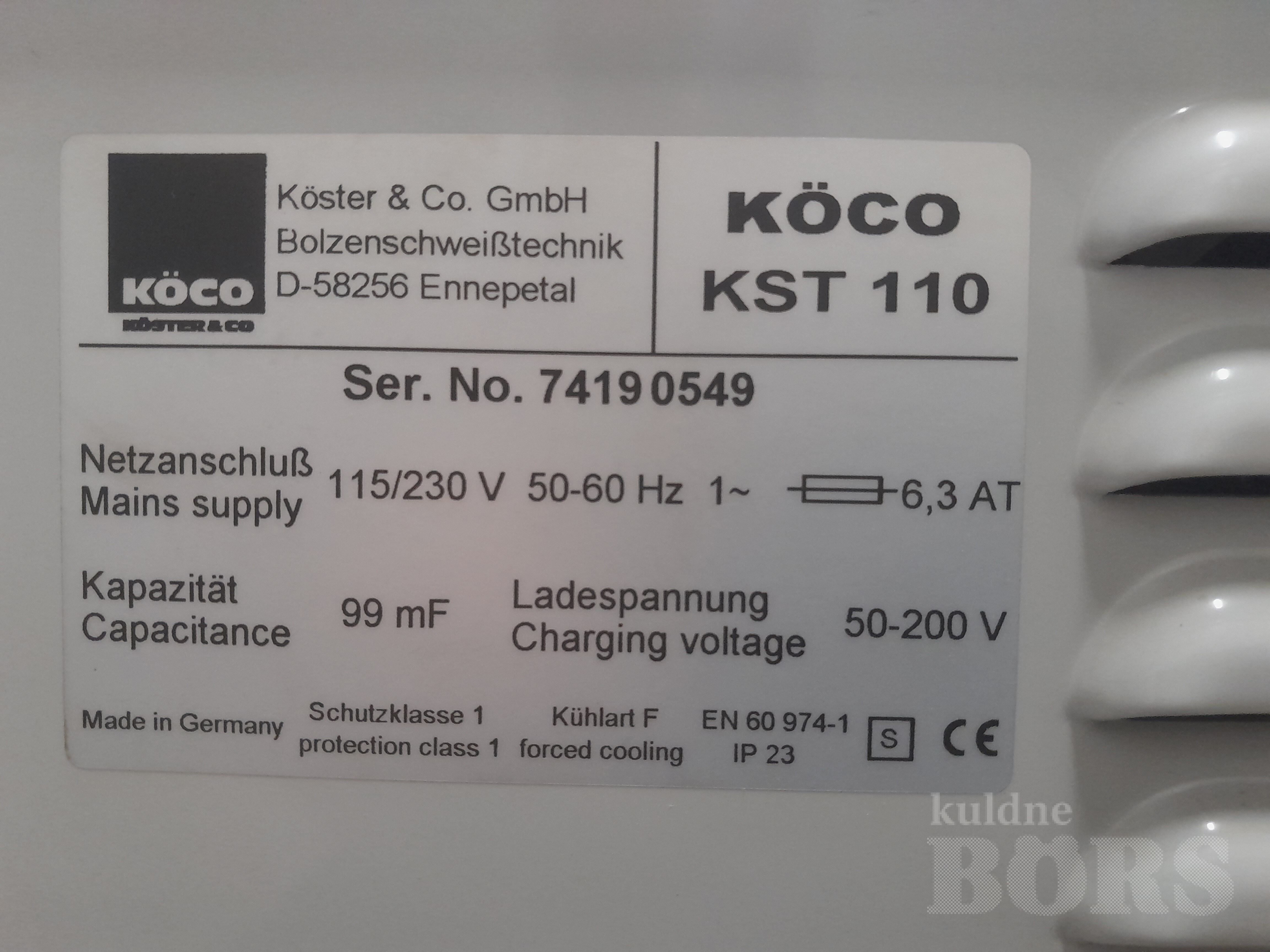 POLDIKEEVITUS KÖCO KST 110, müük, kuulutus 92179110 - Kuldne Börs